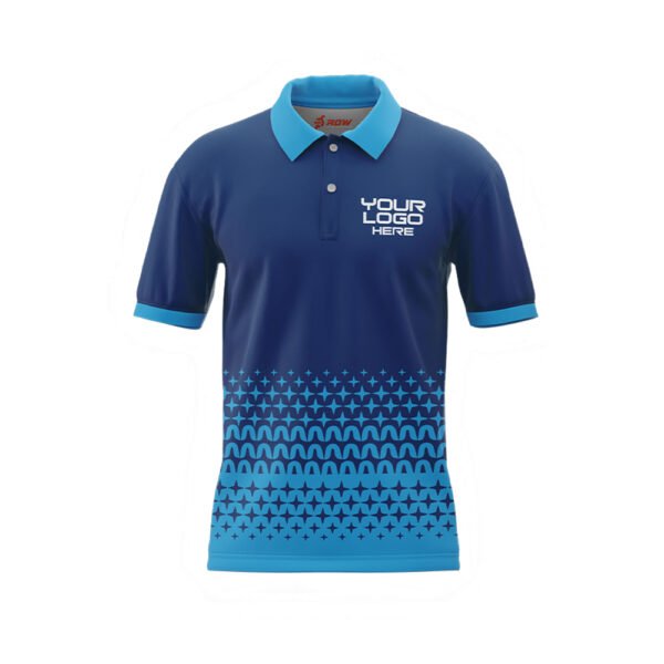 Geometric Gradient Full Sublimation Polo Shirt - ROW Prints